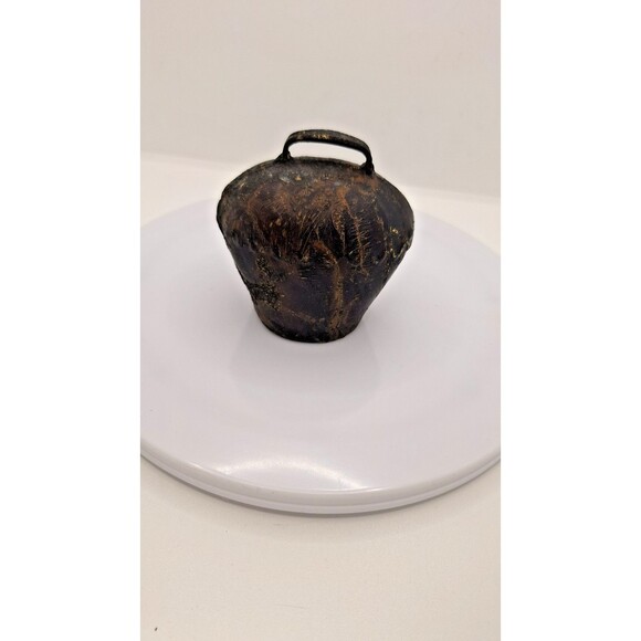 Swiss | Accents | Vintage Swiss Cow Bell 3x 3 Hand Forged Metal Patina ...